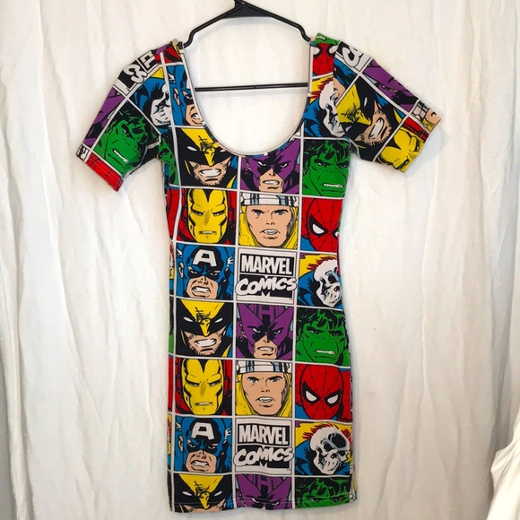 Wet Seal | Dresses | Marvel Comics Superhero Form Fitting Dress ...